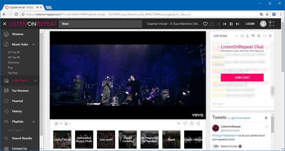 Escute música online com o Listen on Repeat