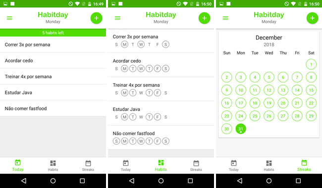 Crie novos hábitos com ajuda do app Habitday