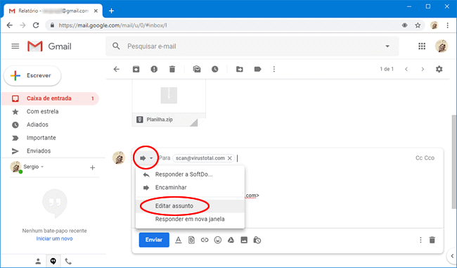 Como examinar anexos de email antes de baixá-los