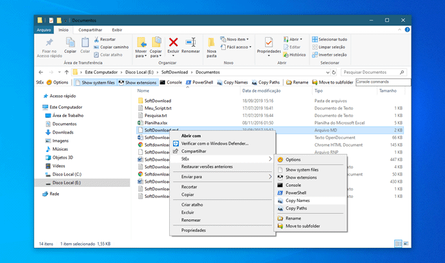 Adicione uma nova barra de ferramentas no Windows Explorer