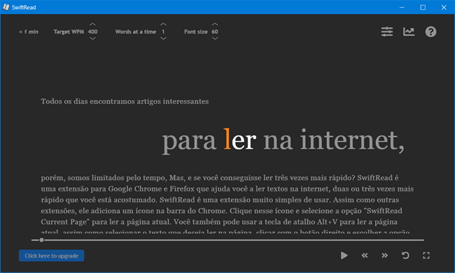 Leia textos na internet mais rapidamente com o SwiftRead