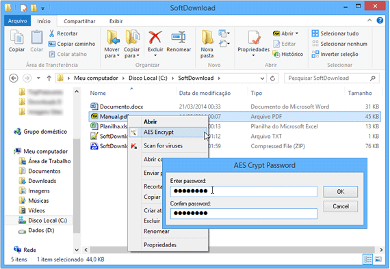 Criptografe seus arquivos com o AES Crypt