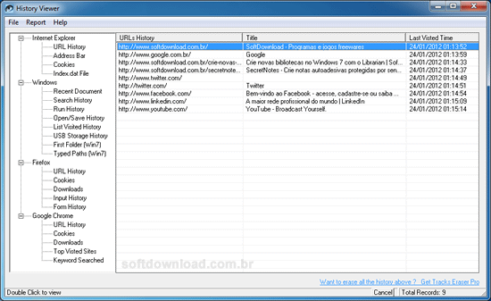 Veja o histórico de seu computador com o History Viewer