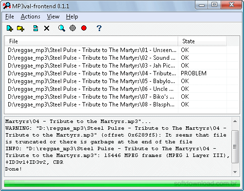 Repare arquivos MP3 com o MP3val