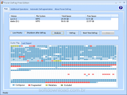 Puran Defrag - Desfragmentação inteligente do disco rígido
