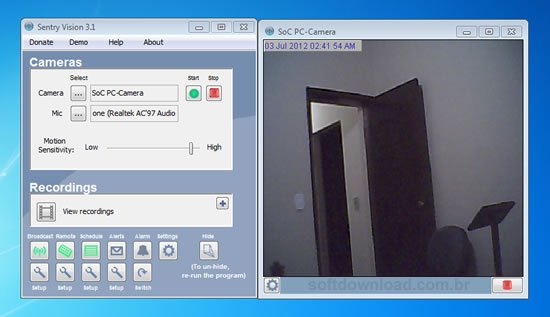 Crie um sistema de vídeo vigilância com o Sentry Vision Security