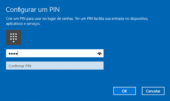 Como fazer login no Windows 10 usando um código PIN
