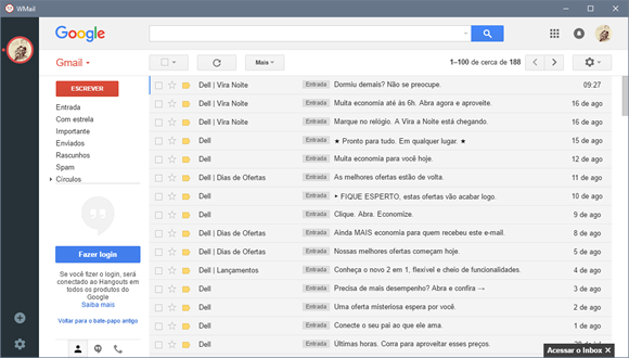 Use o Gmail direto da área de trabalho com o Wmail